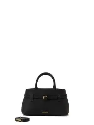 Manu Atelier Le Cambon 25 Hammered Leather Handbag - Black
