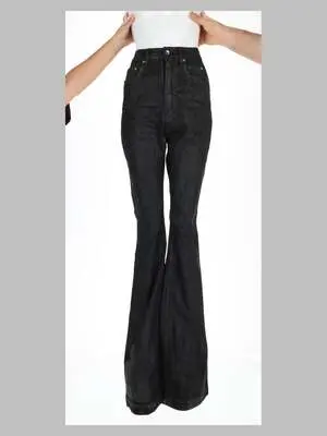 Rick Owens High-waist Flared Jeans - Black