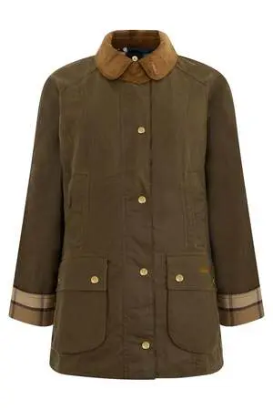 Barbour Contrasting Collar Button-front Jacket - Green