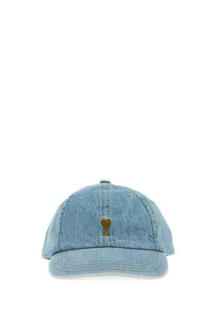 AMI Paris Denim Baseball Cap - Blue