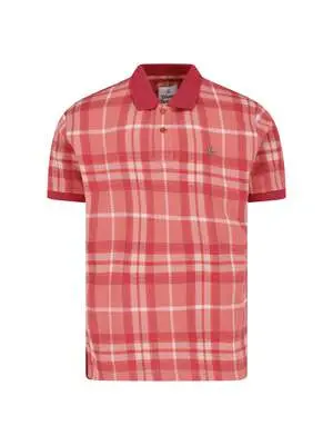 VIVIENNE WESTWOOD Plaid Cotton Polo Shirt
