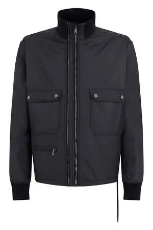 Dolce & Gabbana Zip-front Bomber Jacket With High Collar