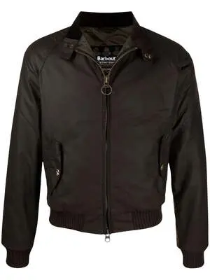 BARBOUR INTERNATIONAL Waxed Cotton Motorcycle Jacket - Brown