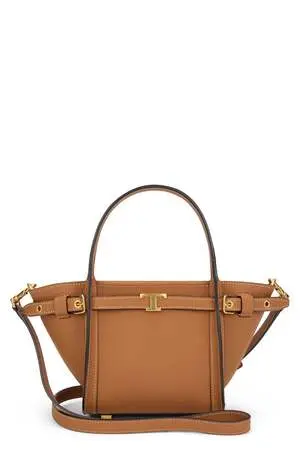 TOD'S Leather Handbag With Top Handles And Adjustable Shoulder Strap
