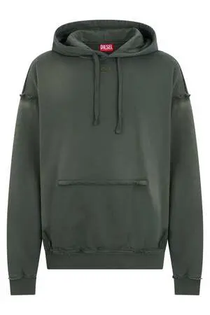 DIESEL® Distressed Pullover Hoodie - Green