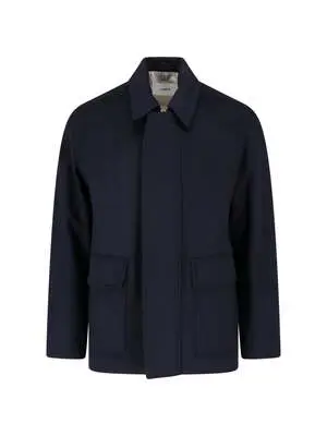 LARDINI Wool Short Coat With Patch Pockets