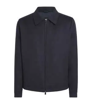 Corneliani Cashmere Zip-up Jacket - Navy