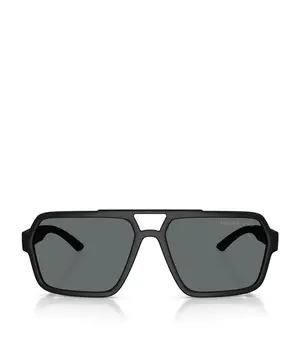 Prada Injected Aviator Sunglasses - Black