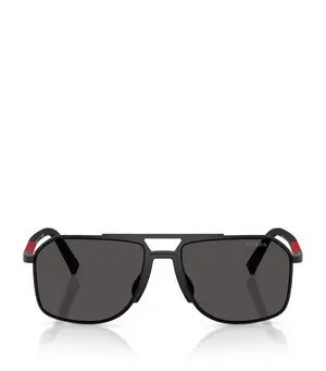 Prada Metal Pilot Sunglasses - Black