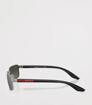 Prada Metal Rectangular Frame Sunglasses