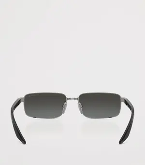 Prada Metal Rectangular Frame Sunglasses