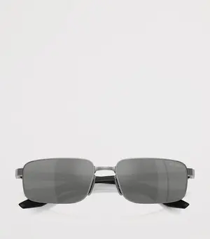 Prada Metal Rectangular Frame Sunglasses