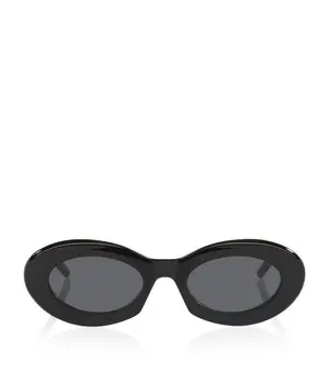 Saint Laurent Sl 594 Oval Sunglasses - Black
