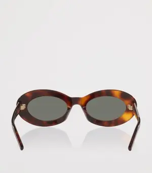 Saint Laurent Sl 594 Oval Sunglasses - Brown