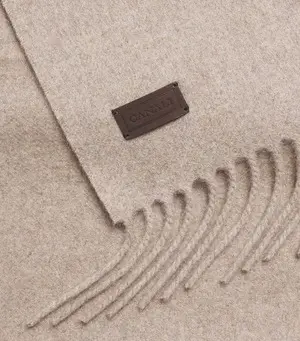 Canali Wool Fringe Scarf