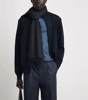 Canali Wool Fringe Scarf
