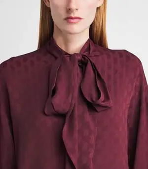 Etro Paisley Jacquard Pussy Bow Blouse