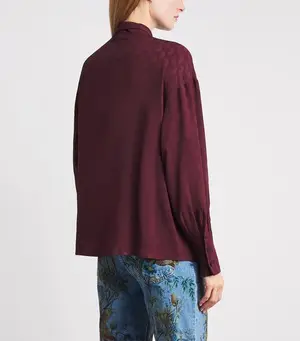 Etro Paisley Jacquard Pussy Bow Blouse