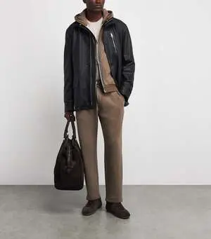 BRETT JOHNSON Cashmere-blend Drawstring Sweatpants
