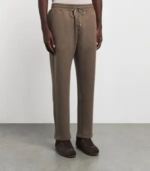 BRETT JOHNSON Cashmere-blend Drawstring Sweatpants