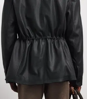 BRETT JOHNSON Deerskin Field Jacket With Stand Collar