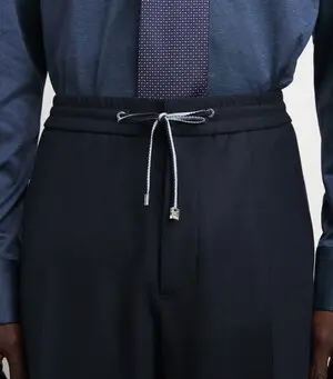 BRETT JOHNSON Wool-blend Drawstring Sweatpants