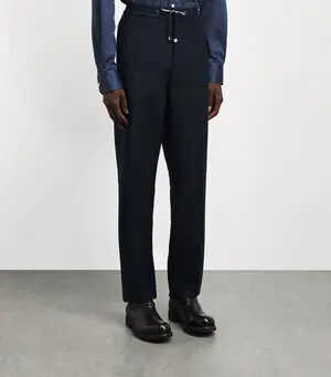 BRETT JOHNSON Wool-blend Drawstring Sweatpants