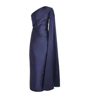 Solace London Asymmetric Cape Gown