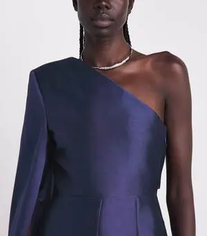 Solace London Asymmetric Cape Gown
