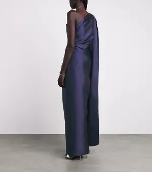 Solace London Asymmetric Cape Gown