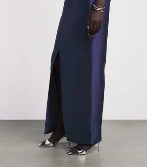 Solace London Asymmetric Cape Gown