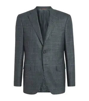 Canali Wool-silk-cashmere Blazer - Green