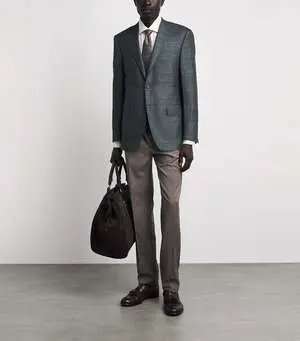 Canali Wool-silk-cashmere Blazer - Green