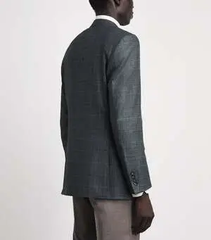 Canali Wool-silk-cashmere Blazer - Green
