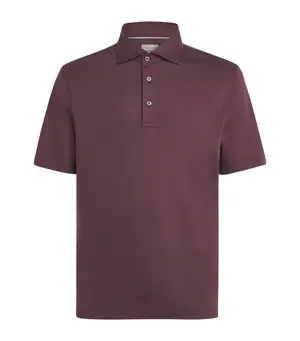 Canali Cotton Polo Shirt - Red