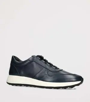 TOD'S Leather Allacciato Sneakers - Navy