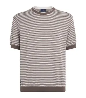 Paul & Shark Silk-cotton Stripe T-shirt