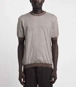 Paul & Shark Silk-cotton Stripe T-shirt