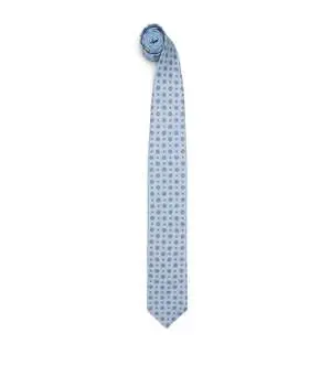 Eton Silk Medallion Tie - Blue