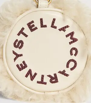 Stella McCartney Faux Shearling Logo Bracelet Shoulder Bag
