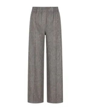 D.exterior Elastic-waist Casual Trousers - Gray