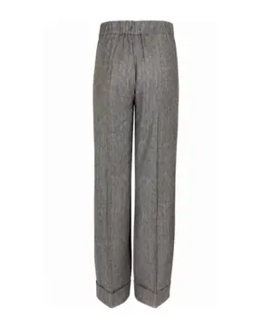 D.exterior Elastic-waist Trousers - Gray