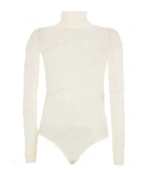 MAISON MARGIELA Long Sleeve Chiffon Bodysuit