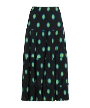 MAISON MARGIELA Polkadot Pleated Midi Skirt - Black