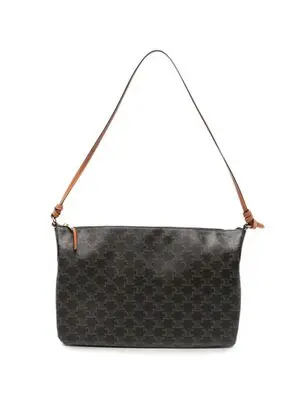Celine Duo Triomphe Canvas Zipped Shoulder Bag - Multicolor