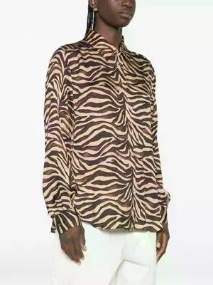 ZANETTI Zebra-print Long-sleeve Shirt