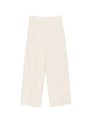 Brunello Cucinelli Cotton Wide-leg Trousers - Multicolor
