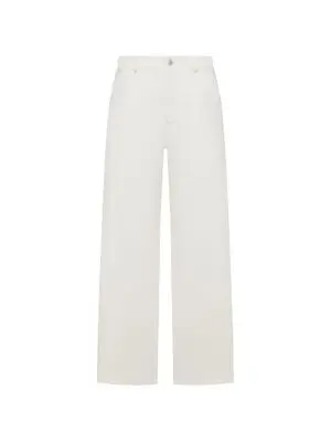 Brunello Cucinelli Cotton Wide-leg Trousers - Multicolor