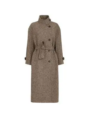 Brunello Cucinelli Wool Long Coat - Multicolor