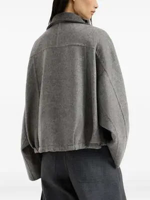 Brunello Cucinelli Virgin Wool Double Cloth Bomber Jacket - Multicolor